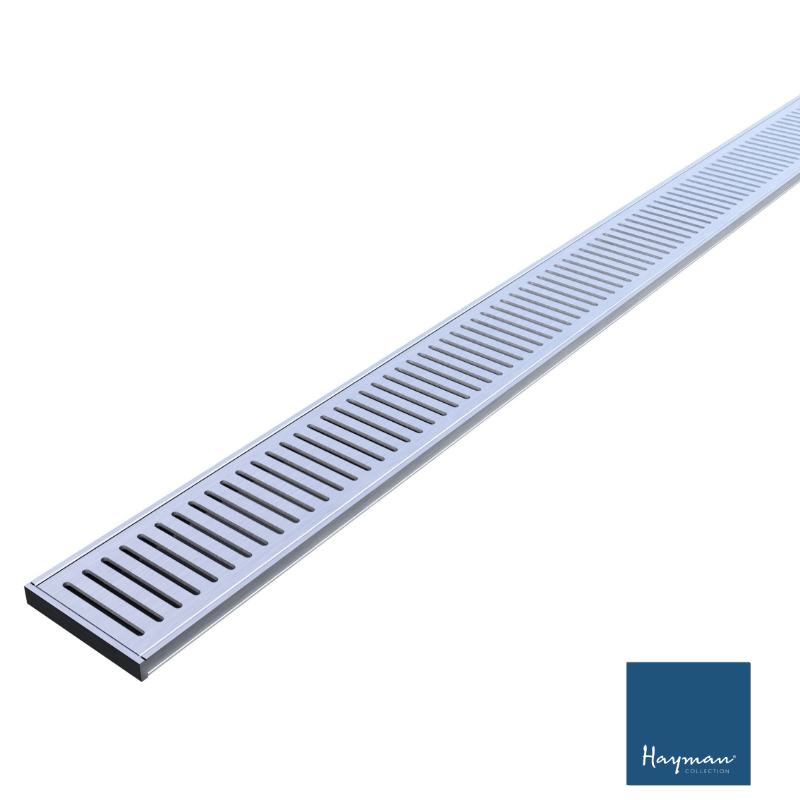 DTA New Zealand | GRATE ALUMINIUM DRAIN KIT 14MM BRUSHED SILVER 76MM OUTLET