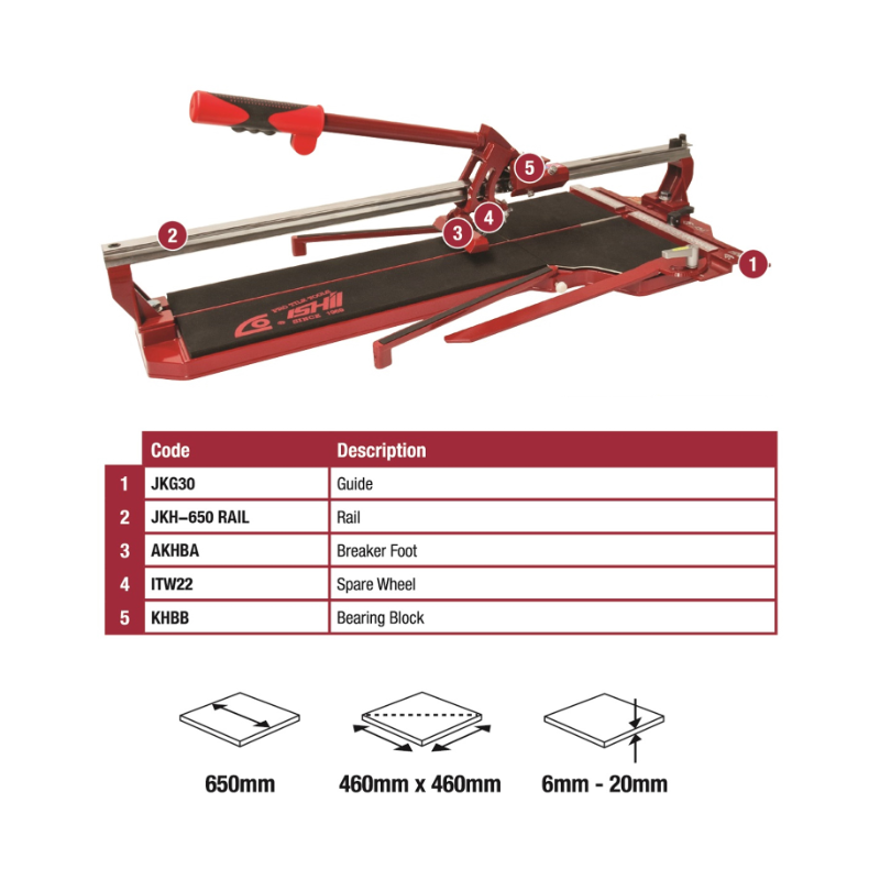 DTA New Zealand | ISHII PRO SERIES TILE CUTTER 650MM